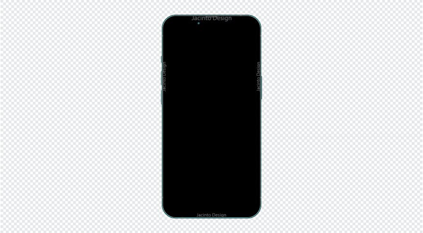 IPhone 13 Frame With Transparent Screen in Sierra Blue PNG Color - Etsy ...