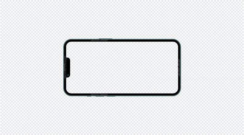 IPhone 13 Frame With Transparent Screen in Sierra Blue PNG Color - Etsy