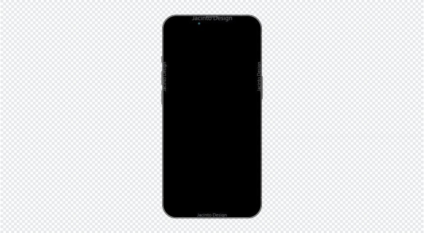 IPhone 13 Frame With Transparent Screen in Graphite PNG Color - Etsy