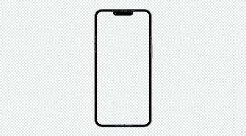 IPhone 13 Frame With Transparent Screen in Graphite PNG Color - Etsy
