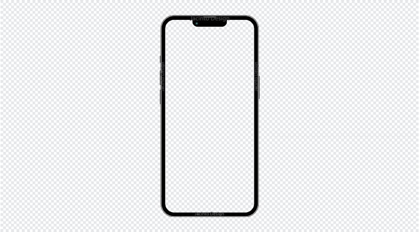 IPhone 13 Frame With Transparent Screen in Graphite PNG Color - Etsy