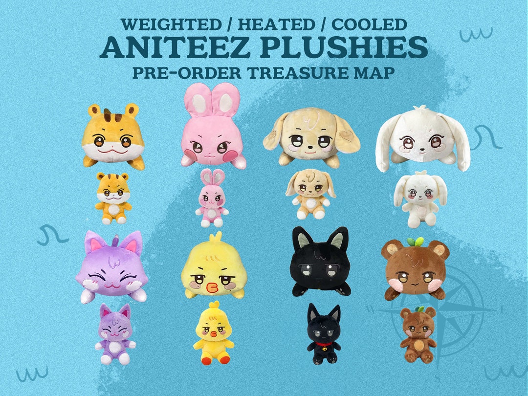 Ateez Plushie Aniteez PRE ORDER Mini Desk Plushie Large Weighted ...