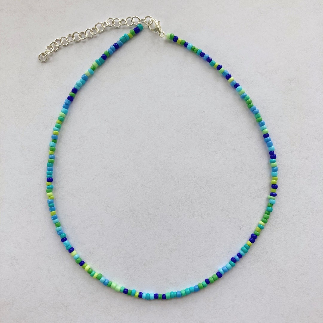 Blue and Green Necklace - Etsy