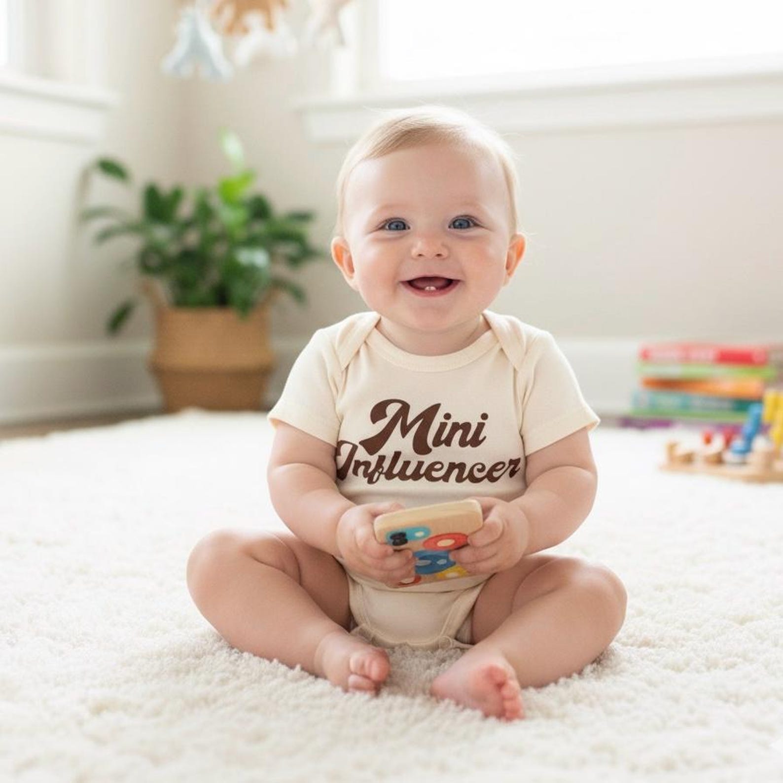 Mini Influencer | NB Natural Bodysuit | Baby & Toddler Shirt, Babe ...