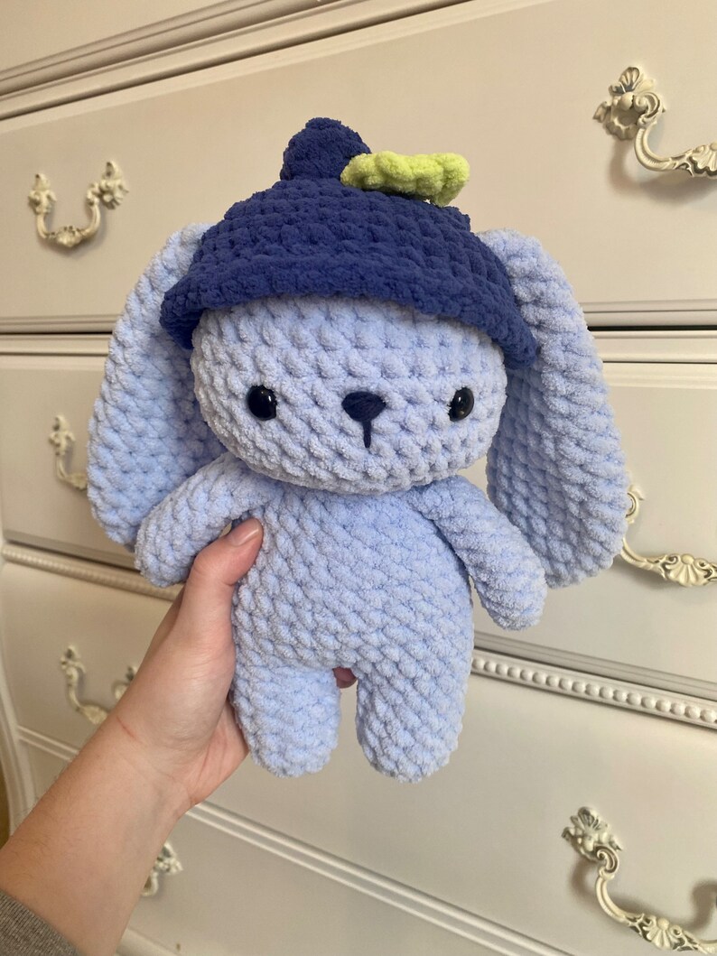 Blueberry Bunny Crochet Bunny Stuffed Animal, Cute Plush, Bunny Rabbit ...