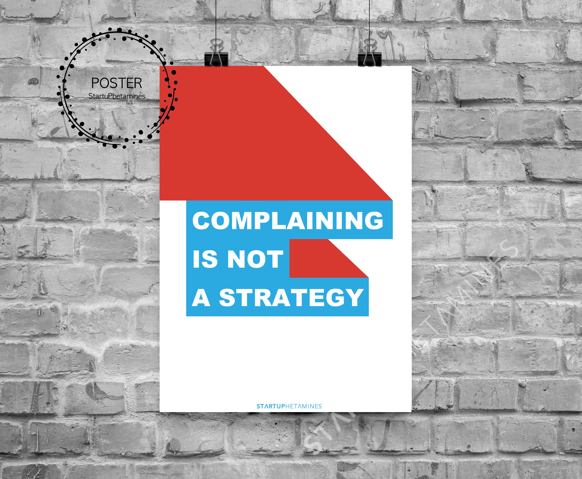 Poster Complaining is not a strategy | Etsy