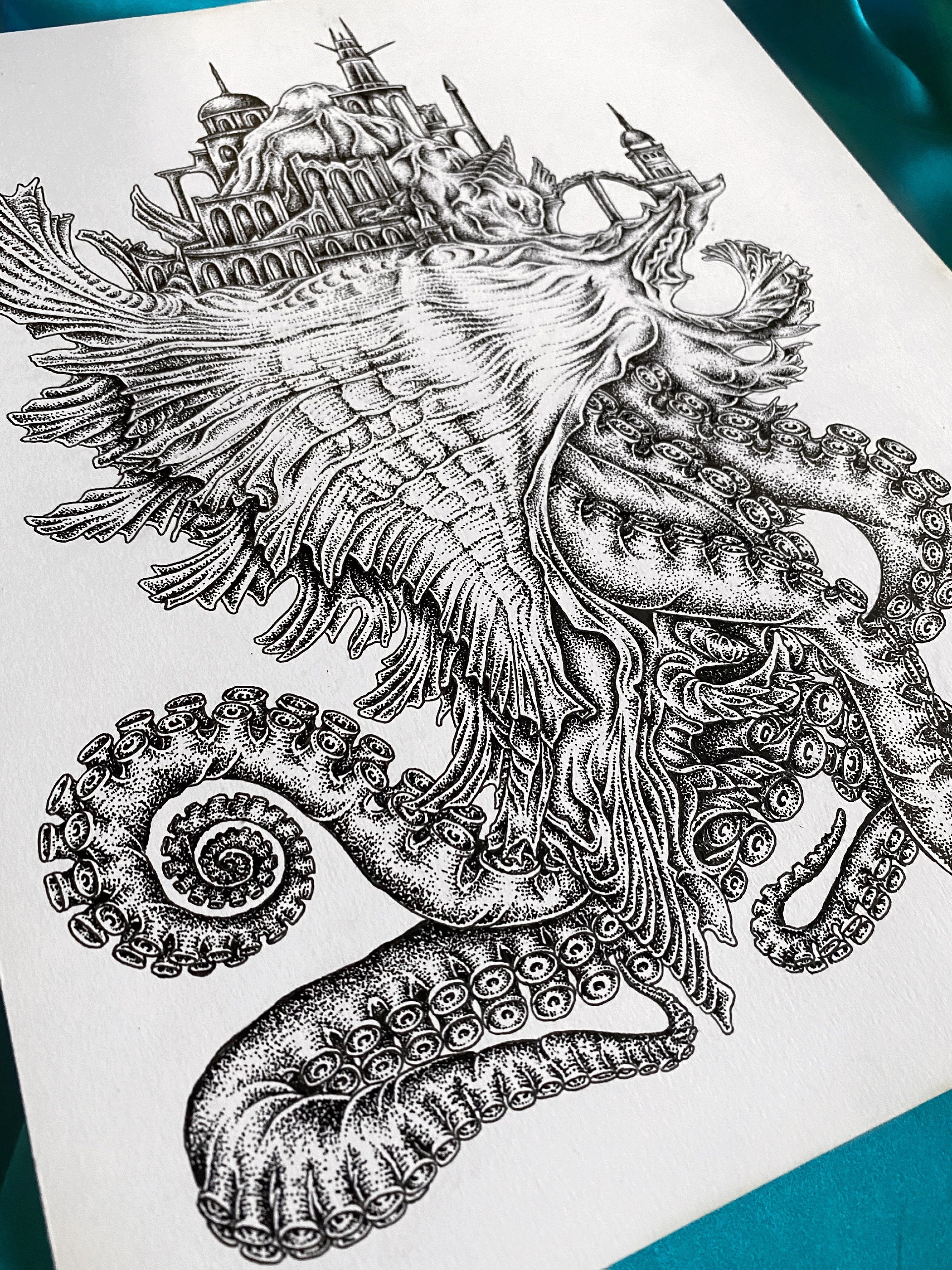 The Lost City - Pen and Ink Print - Etsy