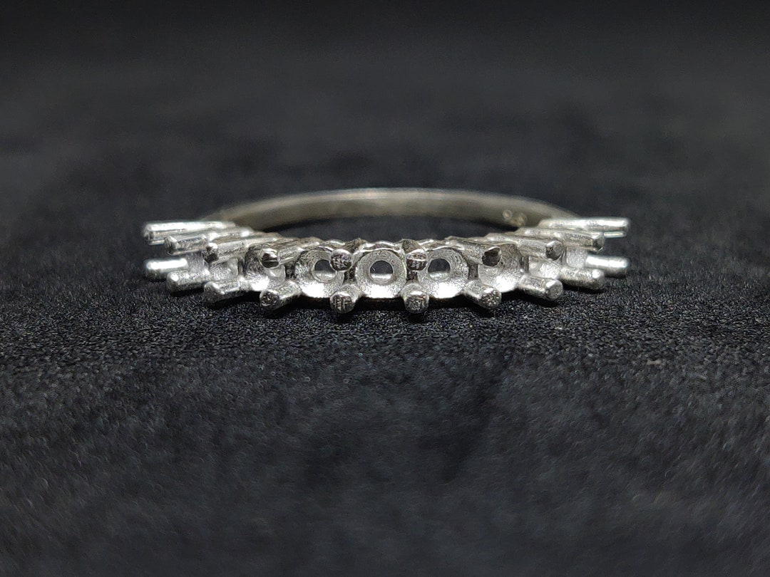 3 Mm Round Ring Eternity Ring Blank 925 Silver Ring Solitaire Ring ...