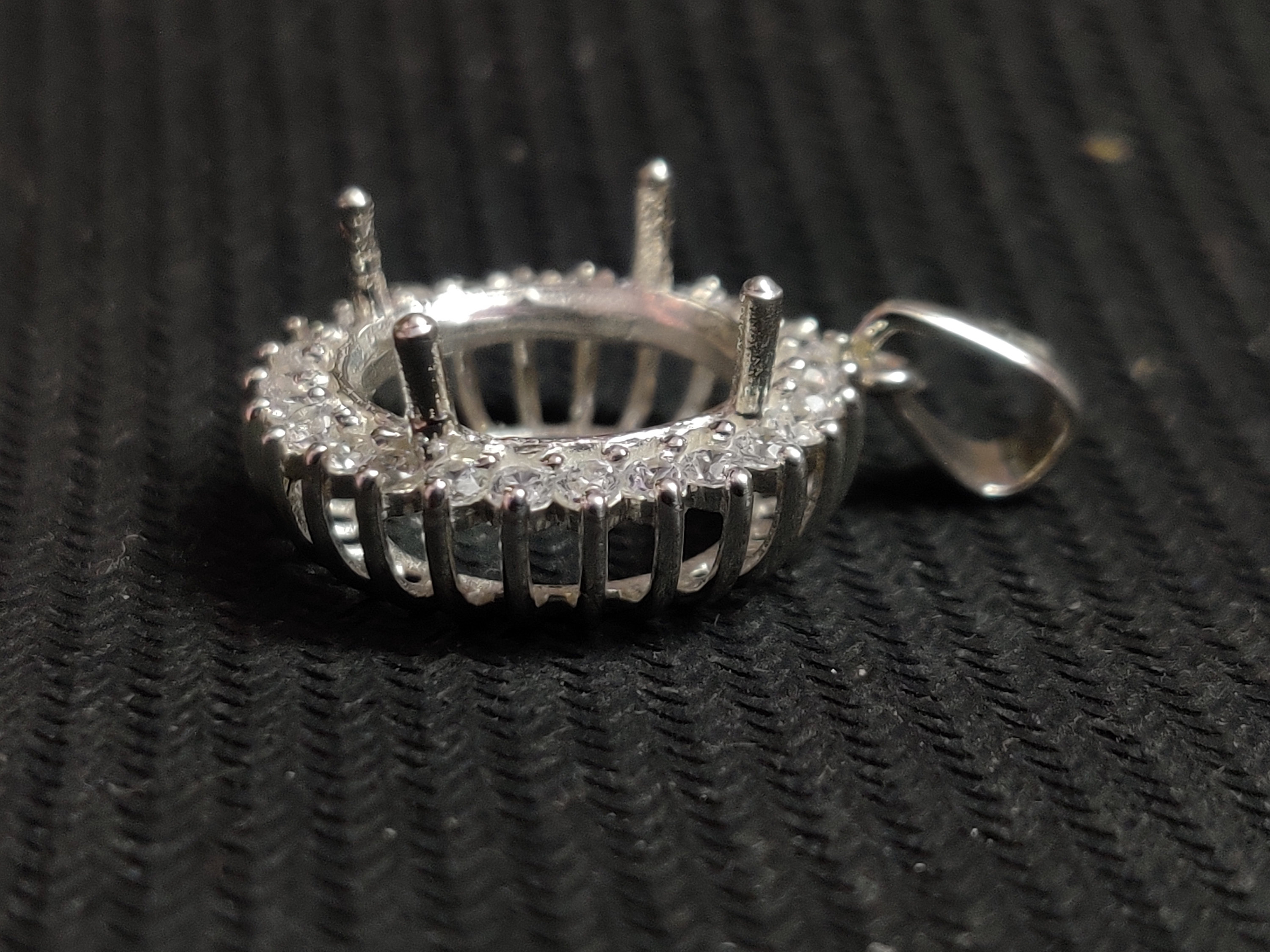 Semi Mount Pendant 8 mm 20 mm Round Pendant Setting Silver | Etsy