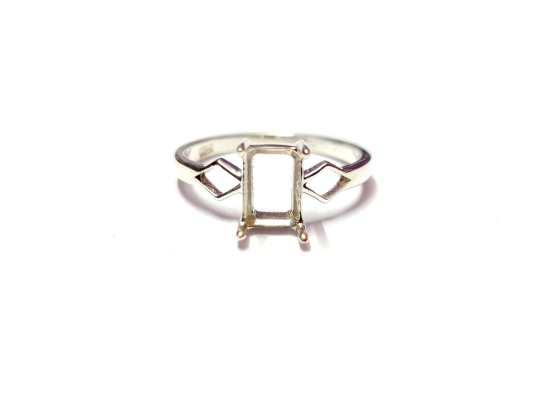 5x7 Mm Octagon Engagement Ring Setting 5x7 Mm Octagon Semi Mount Ring ...