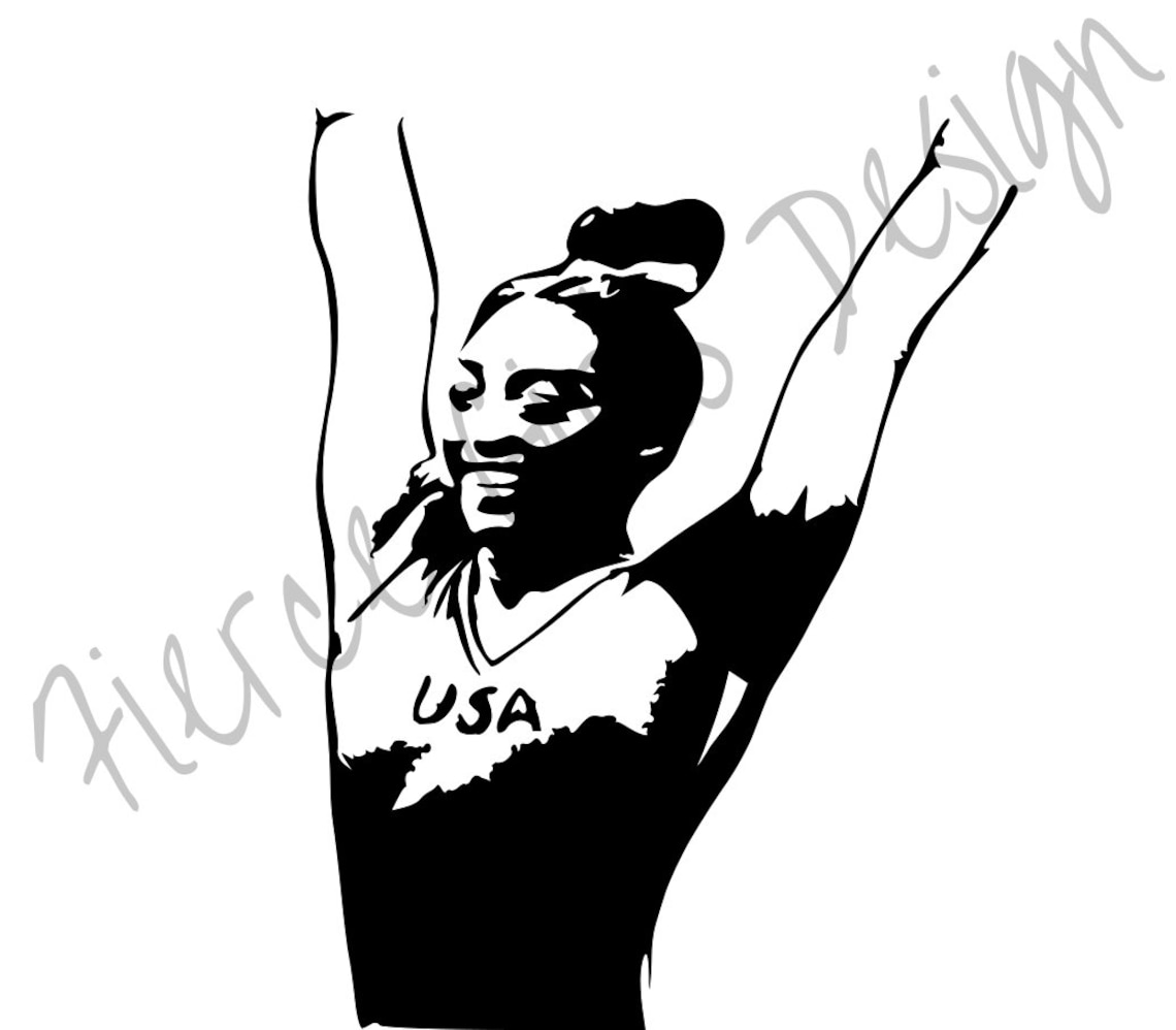 Simone Biles Portrait SVG, GOAT, Greatest of All Time, Gymnast ...