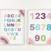 Printable English Alphabet Numbers Chart Poster|nursery Education Study ...