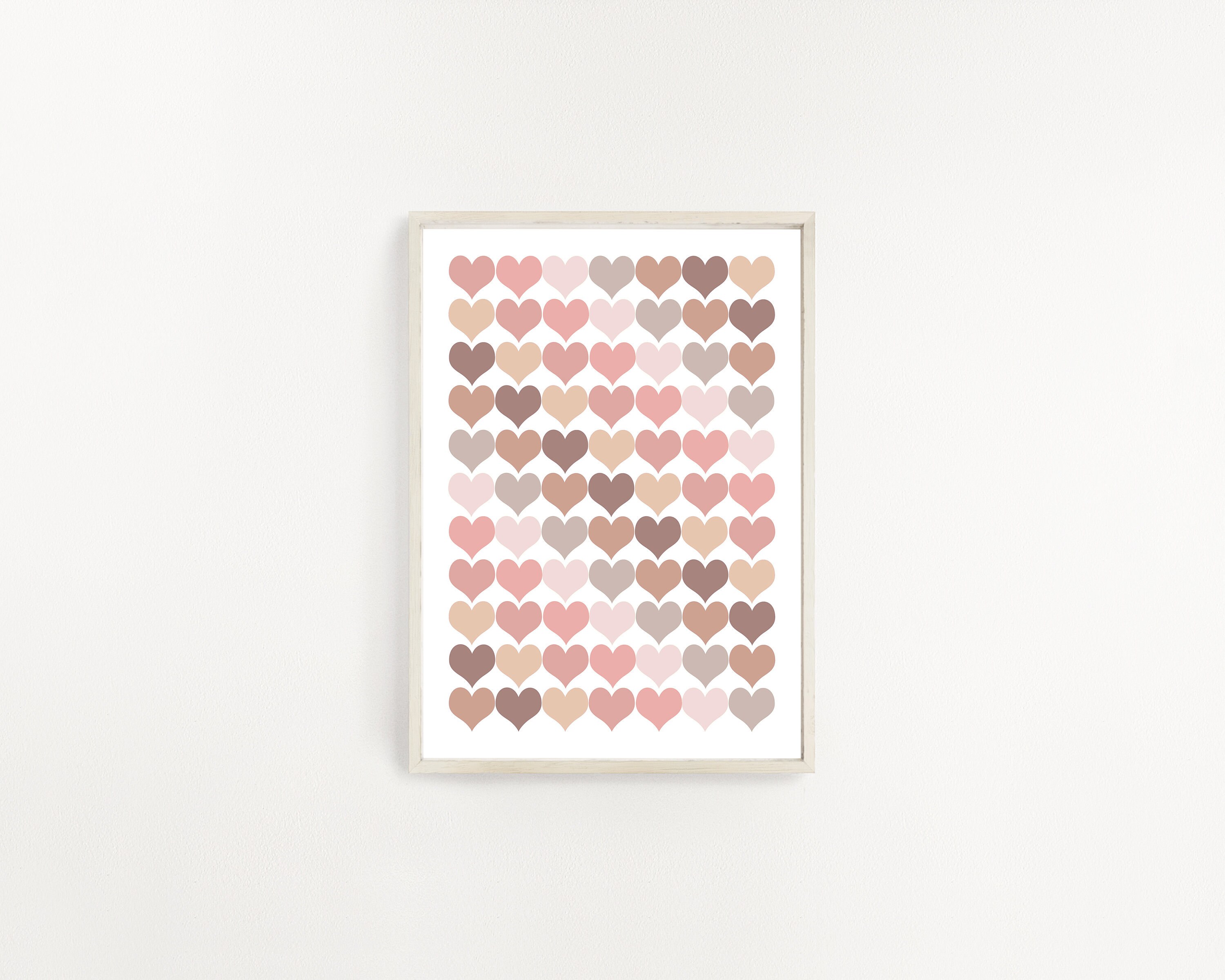 Boho Heart Printable Poster/nursery Printable Wall Art/kids Room Heart ...