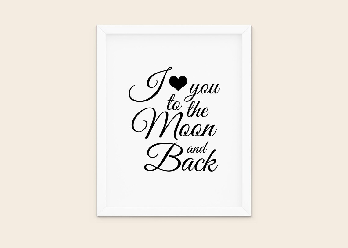Typography Love You Wall Decorprintable Inspiration Quote - Etsy