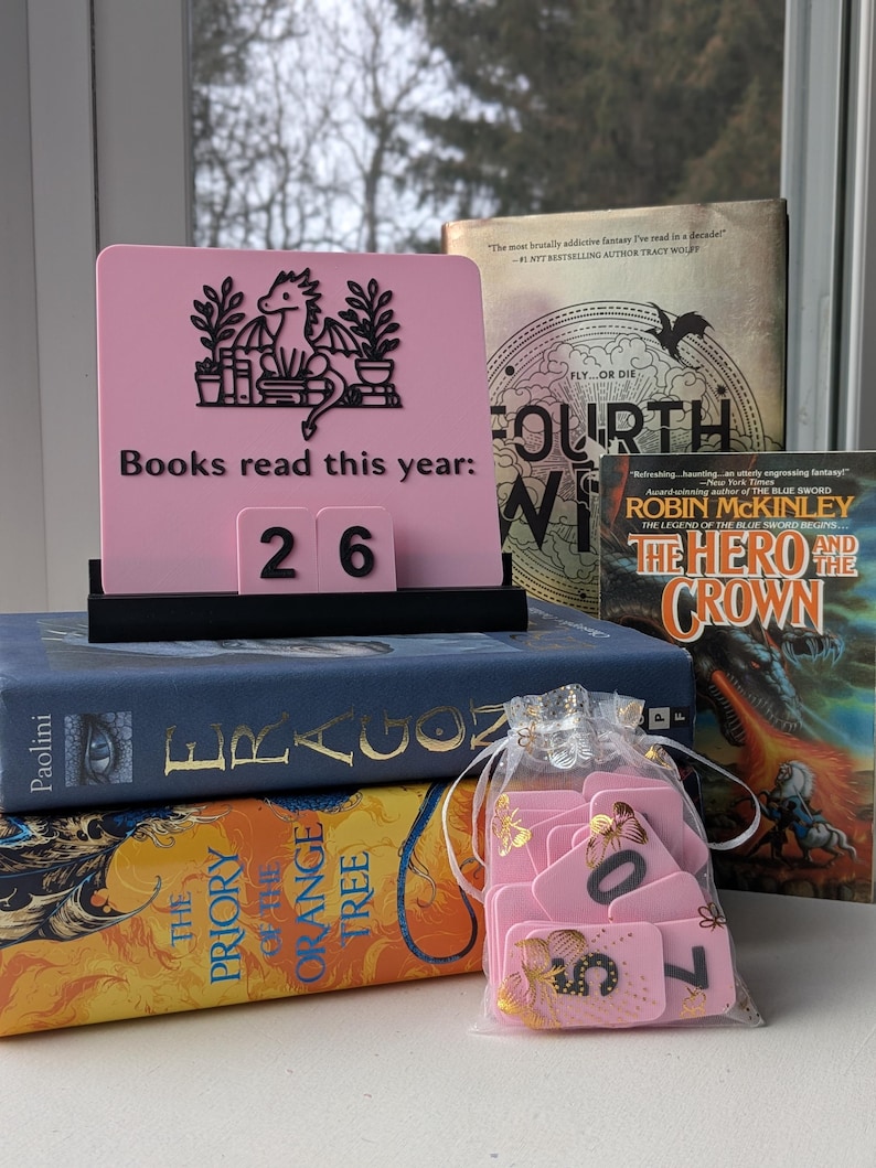 Book Tracker Physical Number Counter Bookshelf Decor - Etsy