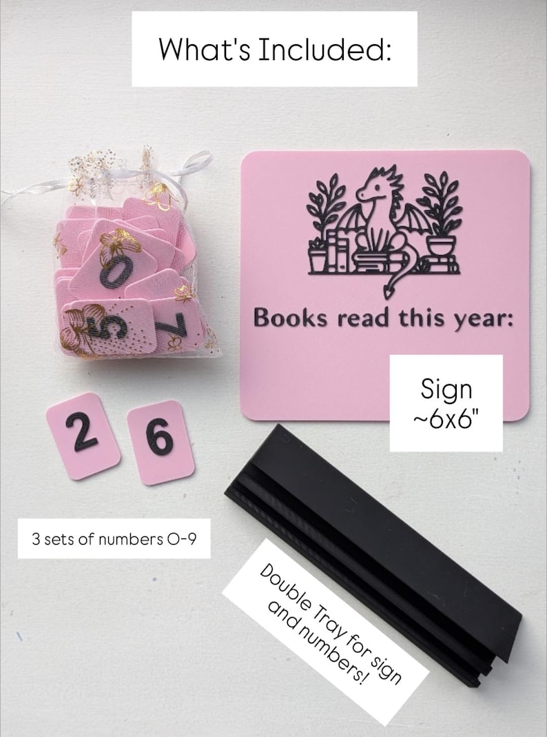 Book Tracker Physical Number Counter Bookshelf Decor - Etsy