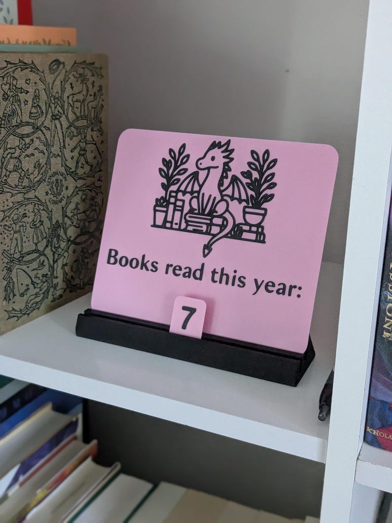 Book Tracker Physical Number Counter Bookshelf Decor - Etsy