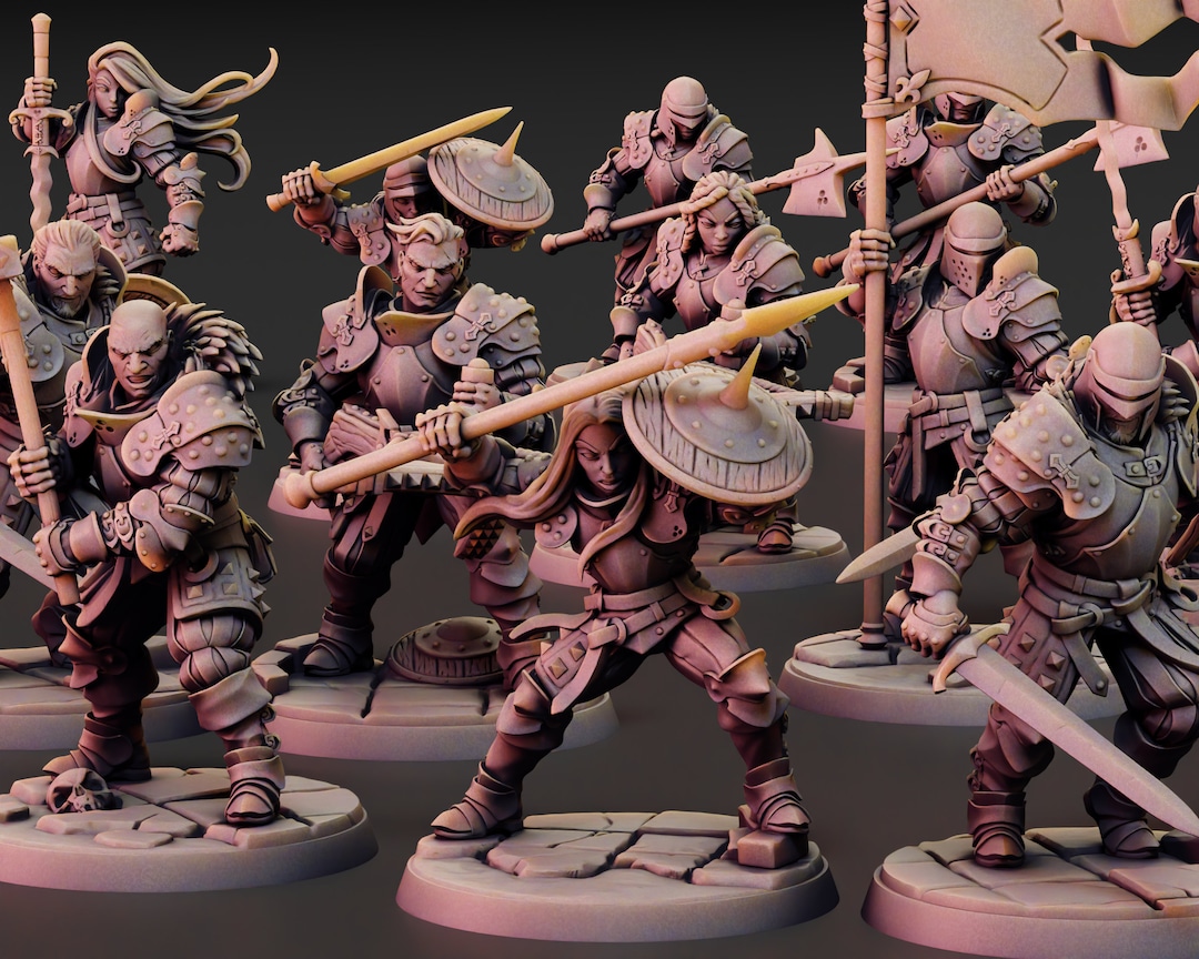 Vanguard Fighters Tabletop Miniature Vanguard Fighters Artisan Guild - Etsy