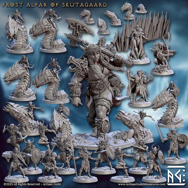 Frost Monster Miniature - Etsy