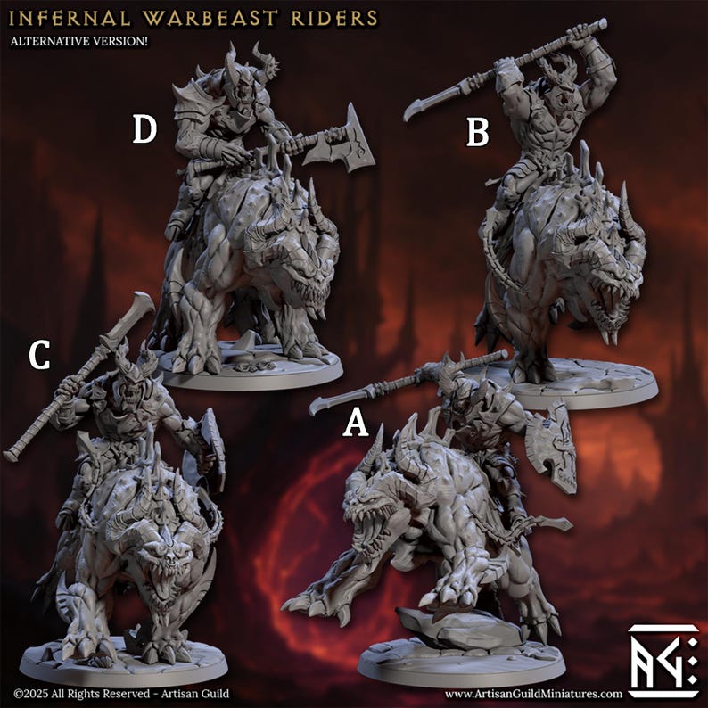 The Infernal Legion Fantasy Tabletop Miniature Set | Artisan Guild - Etsy