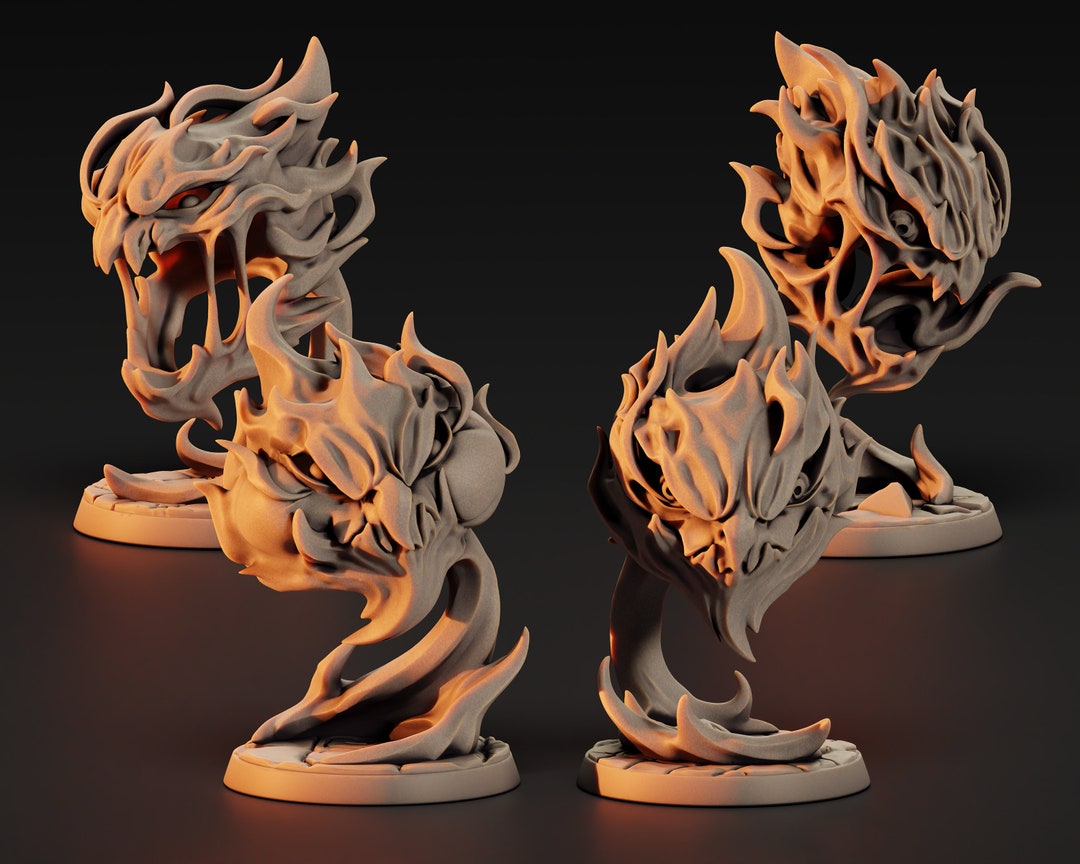 Infernal Spirits Tabletop Miniature | Raid at the Temple of Ifrit - Etsy