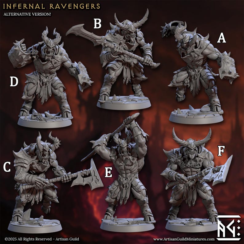 The Infernal Legion Fantasy Tabletop Miniature Set | Artisan Guild - Etsy