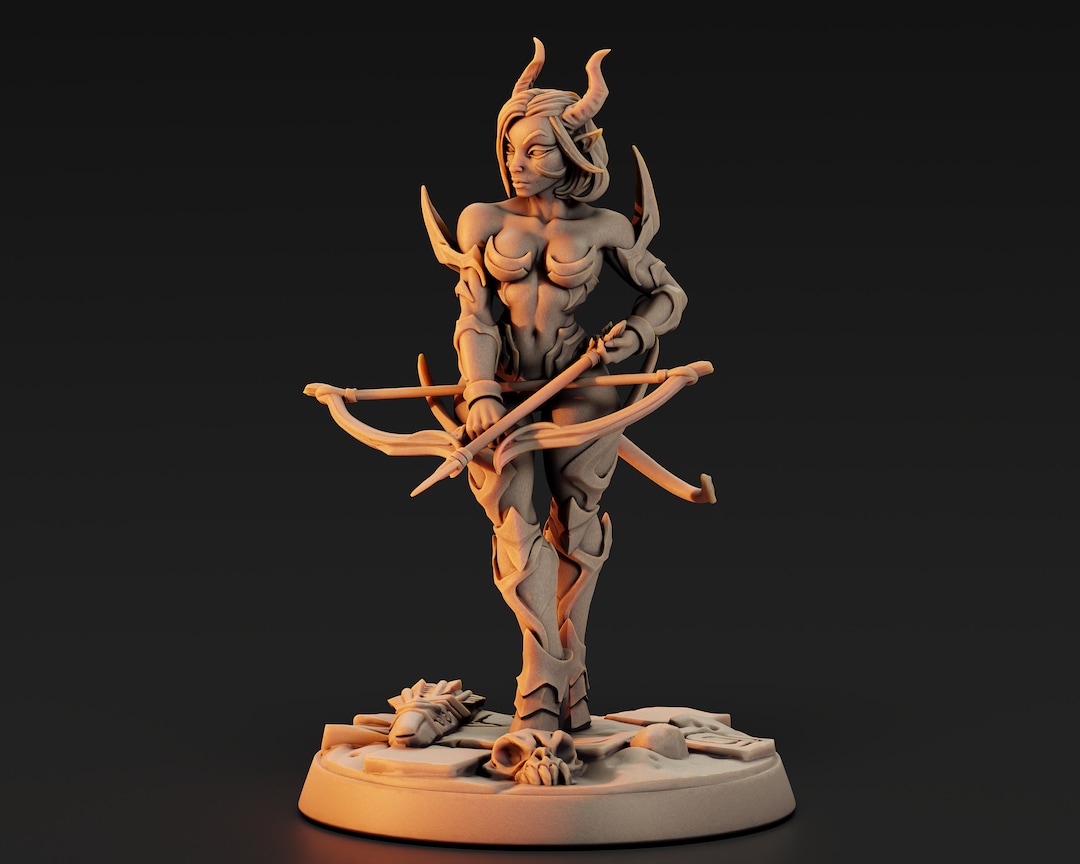NSFW Demon Pinup Tabletop Miniature - Aurora Darkember | Raid at the Temple of Ifrit - Etsy