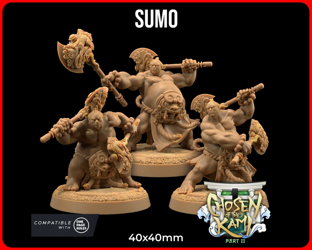 Sumo Tabletop Miniatures Multiple Weapon Options Chosen of the Kami - Etsy