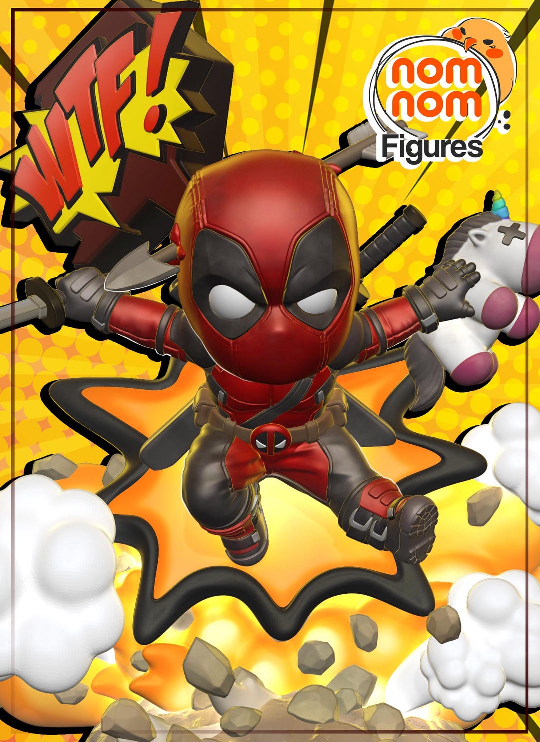 Chibi Deadpool Resin Figure by Nom Nom Figures - Etsy