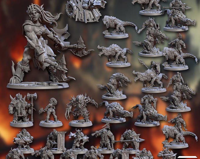 Magmaforged Dwarves of the Depths Fantasy Tabletop Miniature Set ...