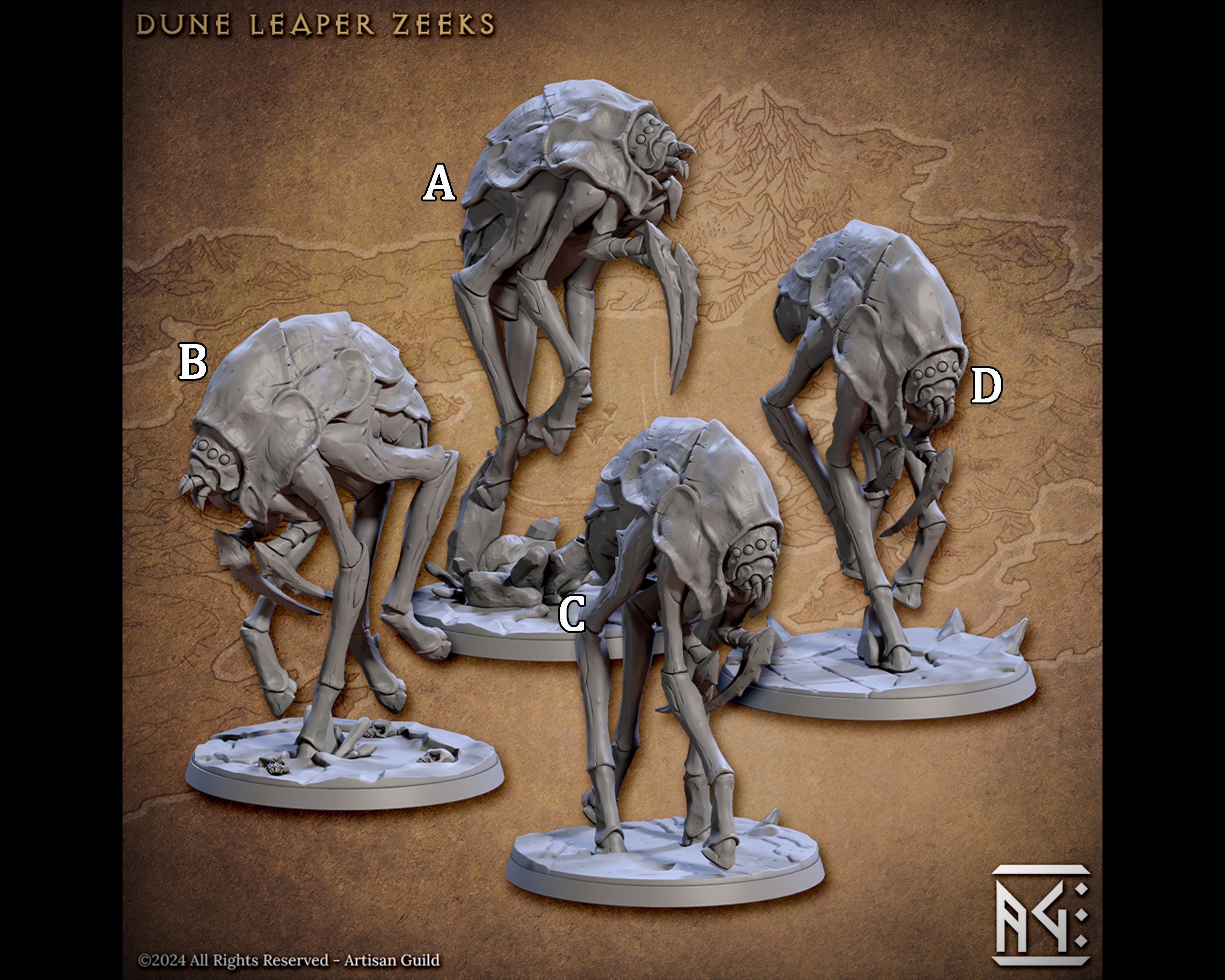 Mounted Drow Elves Tabletop Miniatures Zeek Riders Blacktongue ...