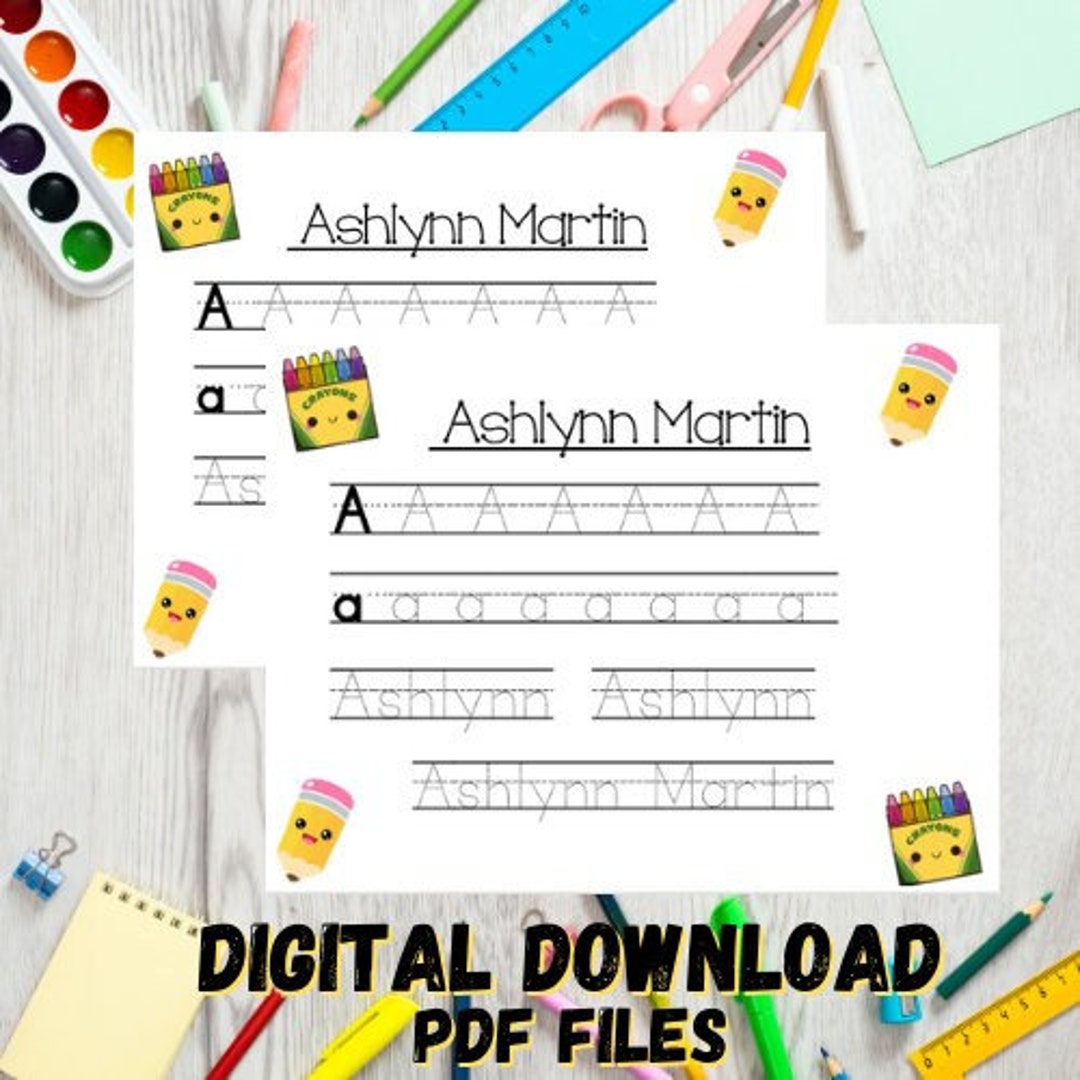 Name Writing Printable| Custom Name Writing Practice| Digital File| Pdf ...