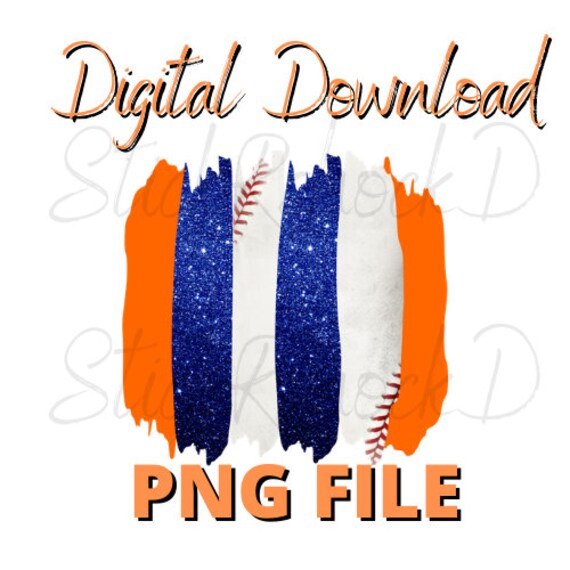 Blue Glitter Brushstroke Astros Sublimation Brushstroke Baseball Brush ...