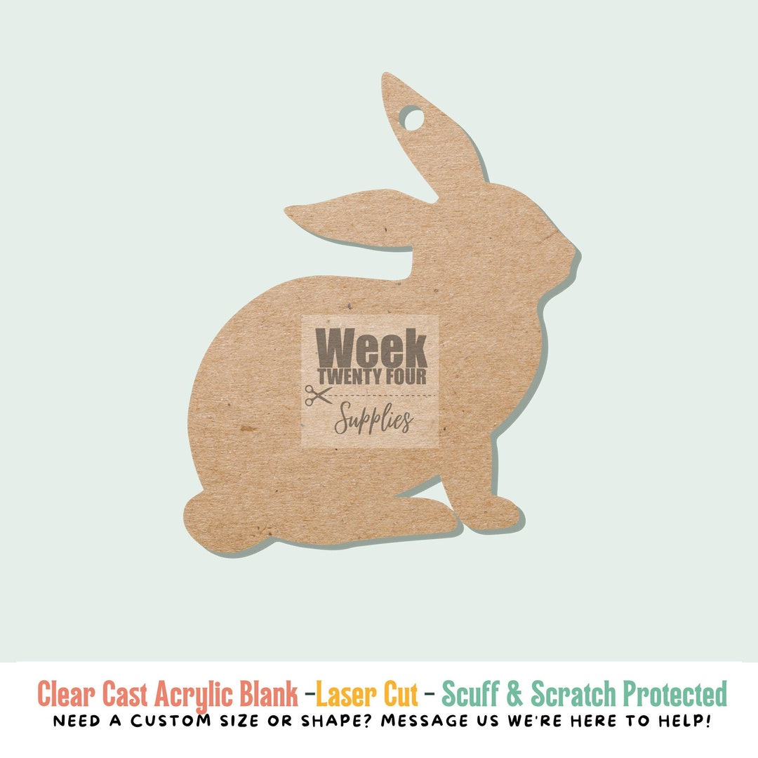 Bunny Rabbit Acrylic Shape, Acrylic Bunny Rabbit Shaped Blank ...