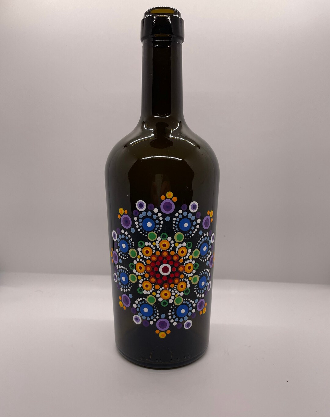 Mandala Wine Bottle - Etsy