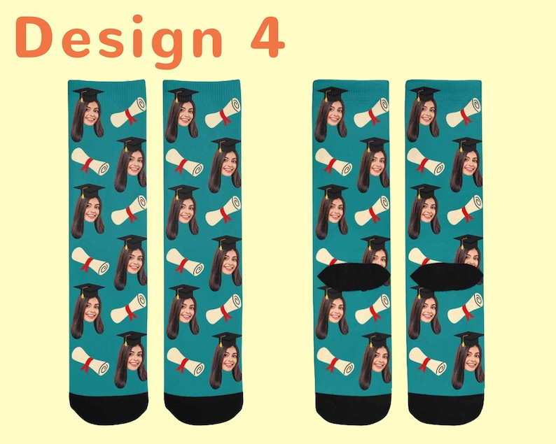 2024 Graduation Socks Personalized Face Socks Custom Face Sock ...