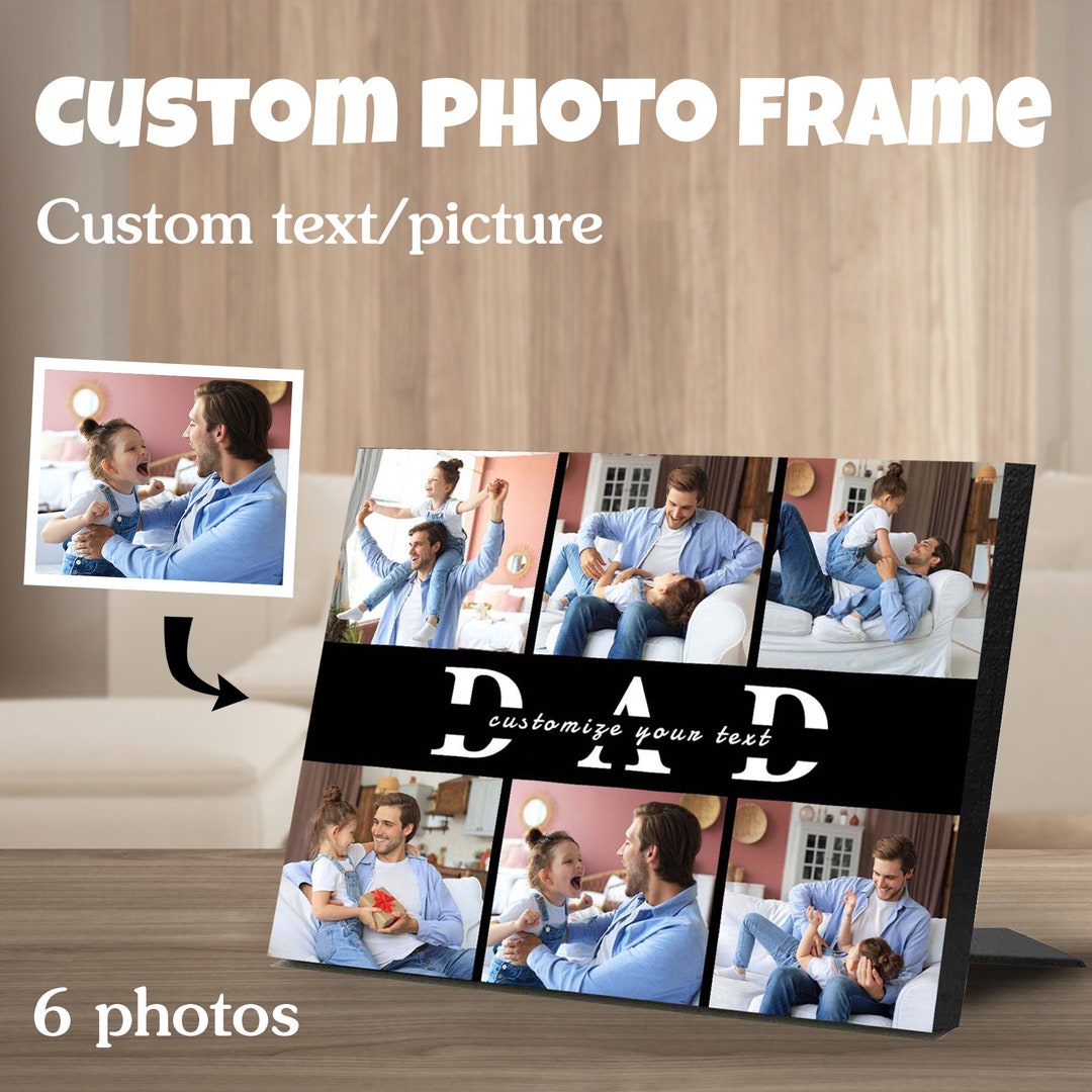 Custom Photo/text Collage Print Frames Personalized Wooden Collage ...