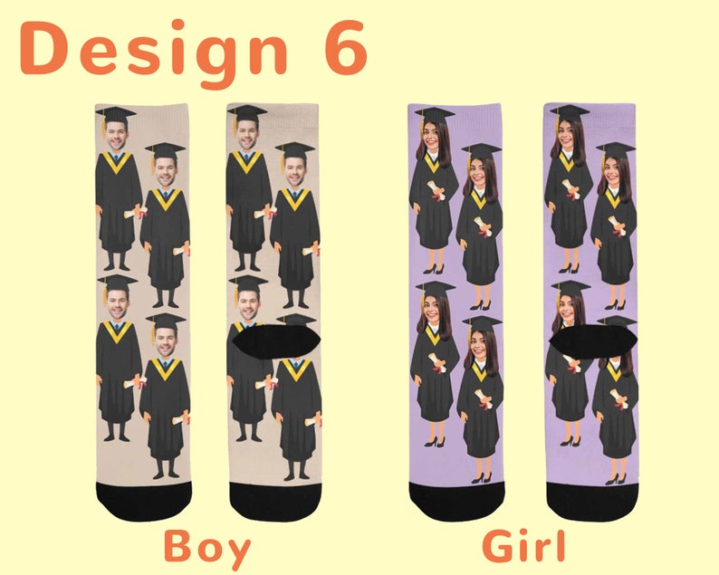 2024 Graduation Socks Personalized Face Socks Custom Face Sock ...