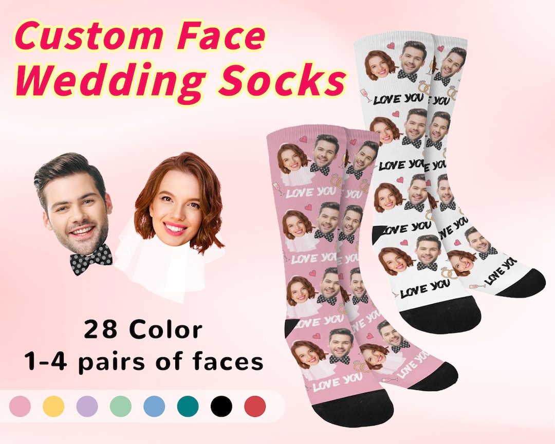 Custom Wedding Socks Personalized Face Socks Wedding Socks Custom Love ...