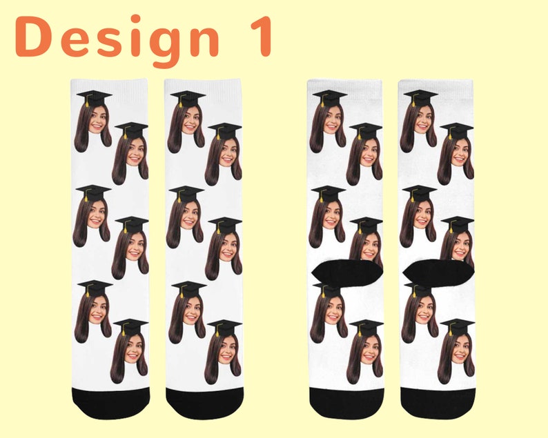 2024 Graduation Socks Personalized Face Socks Custom Face Sock ...