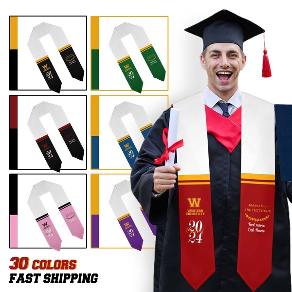 Custom Graduation Stole - Etsy