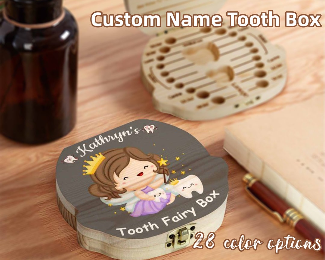 Tooth Box With Name Custom Tooth Box Tooth Fairy Box Personalized ...