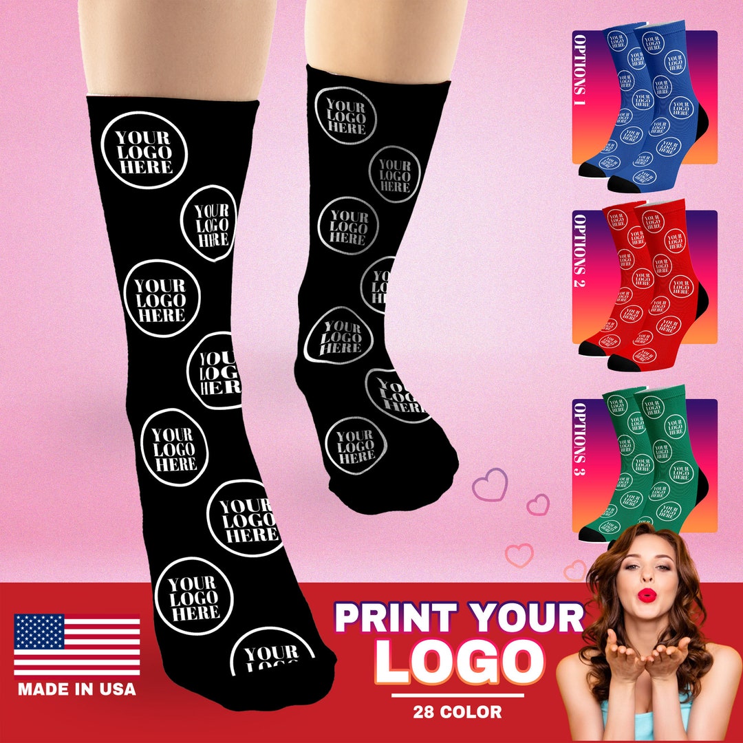 Custom Socks With Logo,custom Printed Sock Personalized Socks Gifts for Men Women,customized ...