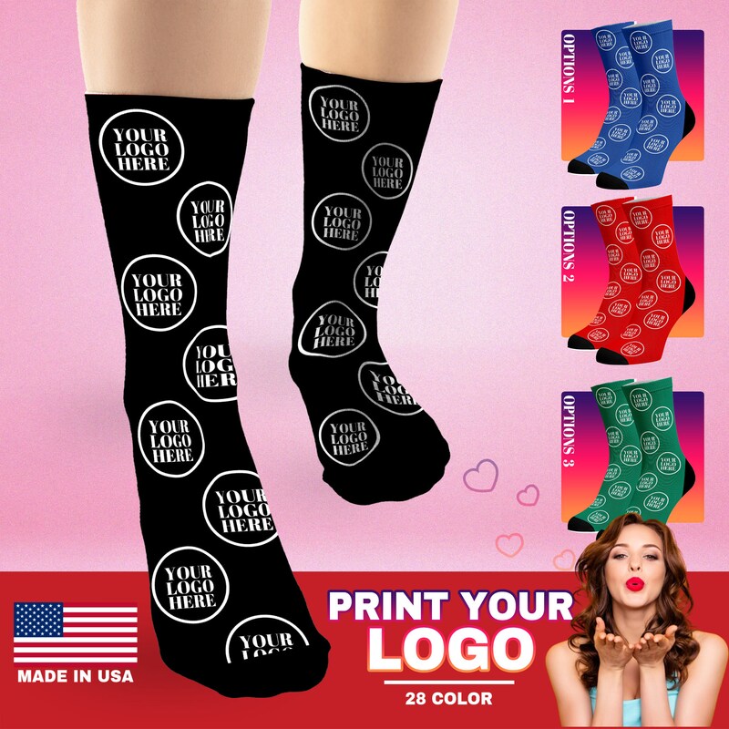 Printed Socks - Etsy