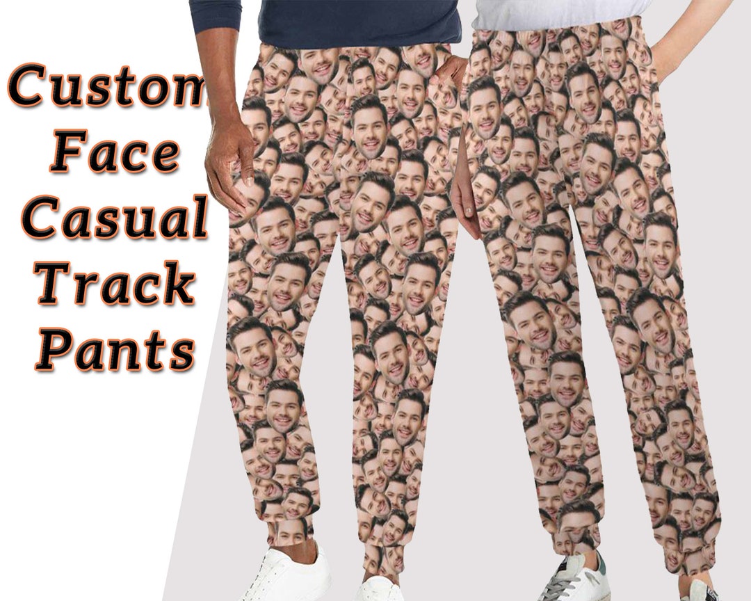 Custom Face Casual Track Pants Personalized Muti Faces Joggers Custom ...