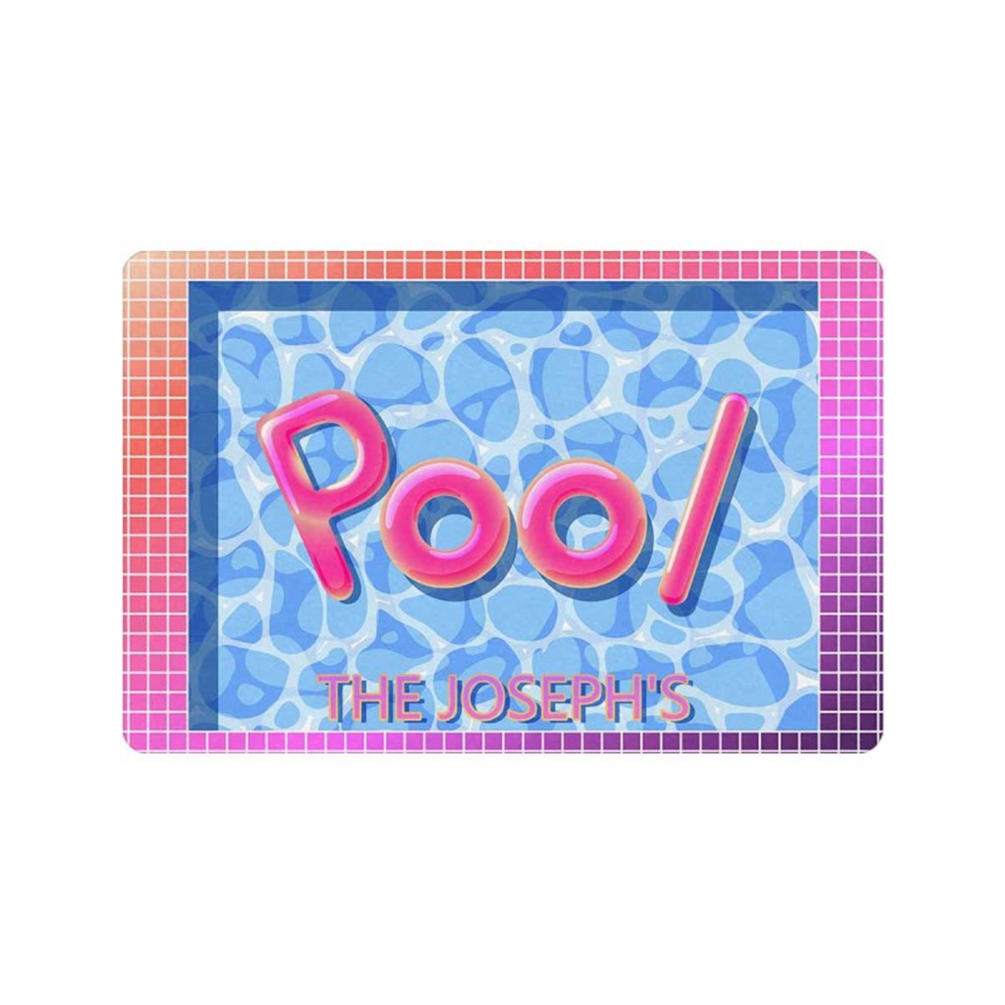 Personalized Pool Welcome Mat Custom Summer Doormat Pool - Etsy
