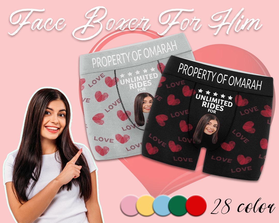 Custom Face Boxers Unlimited Rides for Men's Boxer Briefs Personalized ...