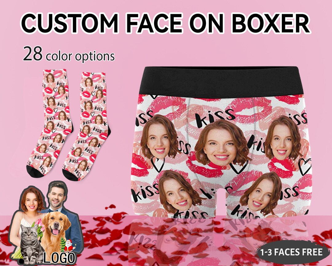 Custom Boxers With Face Personalized Boxer Girlfriend Face on Men ...