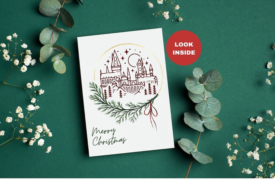 Magical Christmas Card / Wizard Christmas / Holiday Card / Merry ...