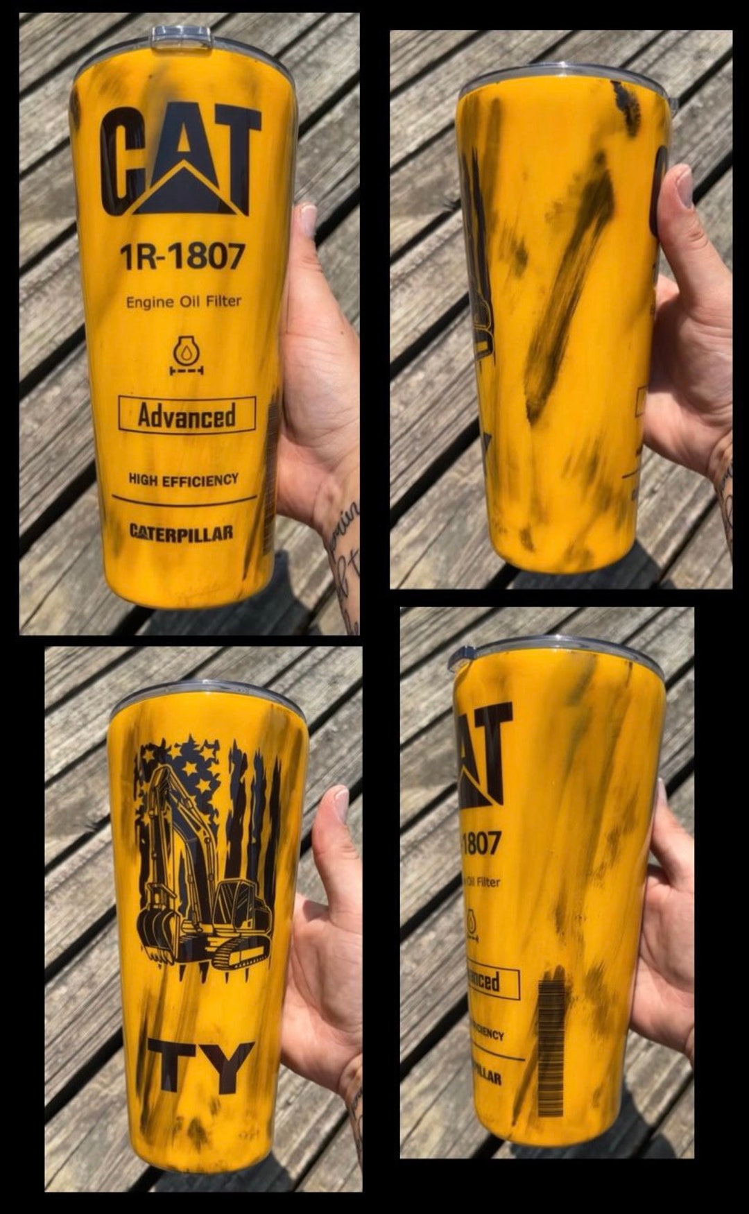 CAT Dirty Oil Filter Tumbler - Etsy